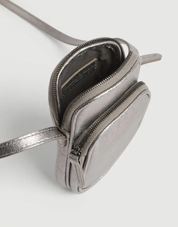 Brunello Cucinelli Lamé Calfskin Phone Case