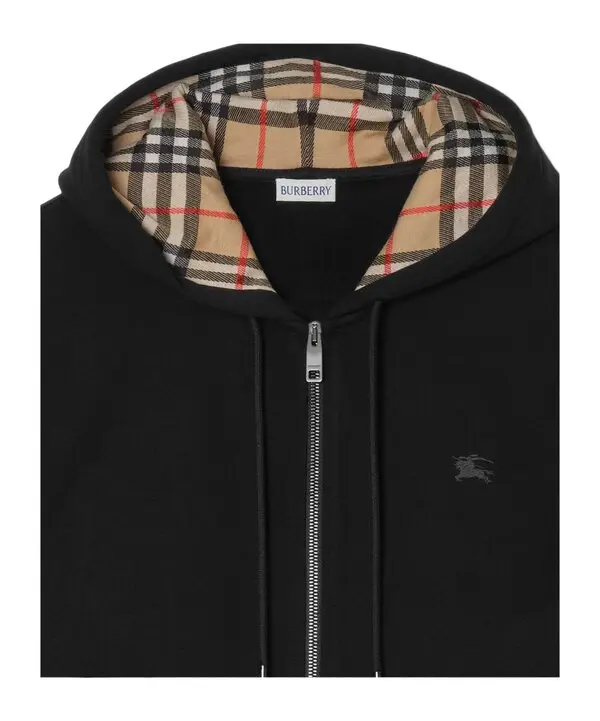 Burberry Check Hood Zip Hoodie