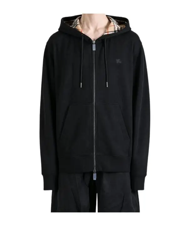 Burberry Check Hood Zip Hoodie