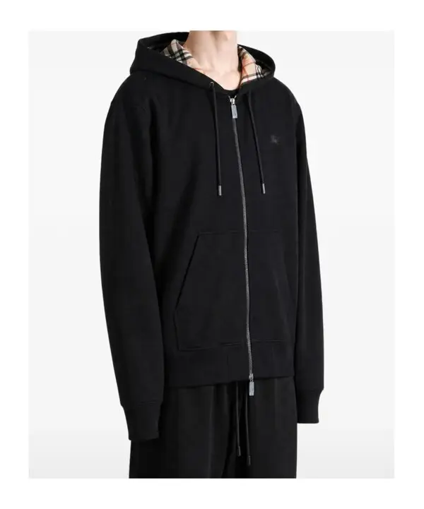 Burberry Check Hood Zip Hoodie