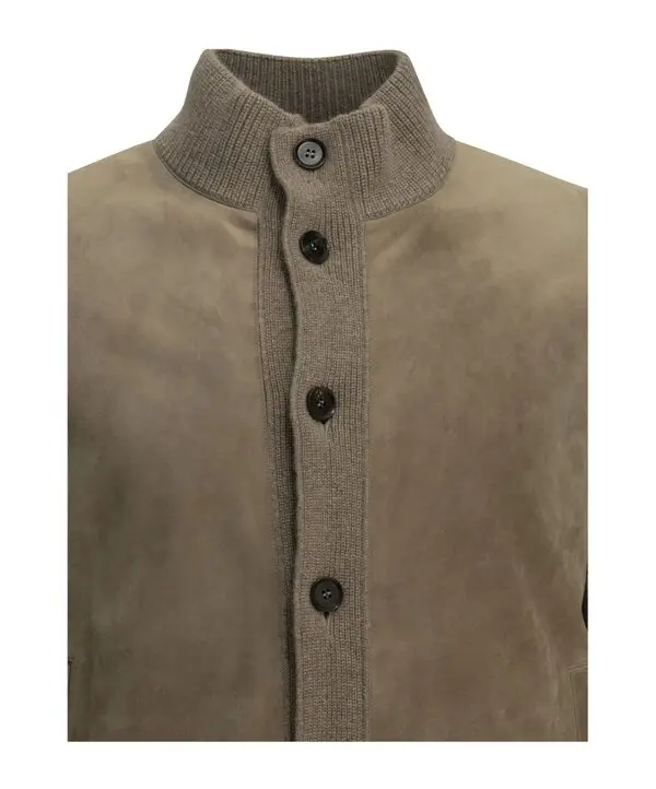 Zegna Long-sleeve Casual Jacket With A Stand-up Collar