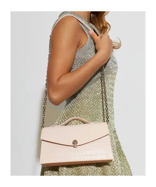 Alexander McQueen Skull Embossed Top Handle Bag