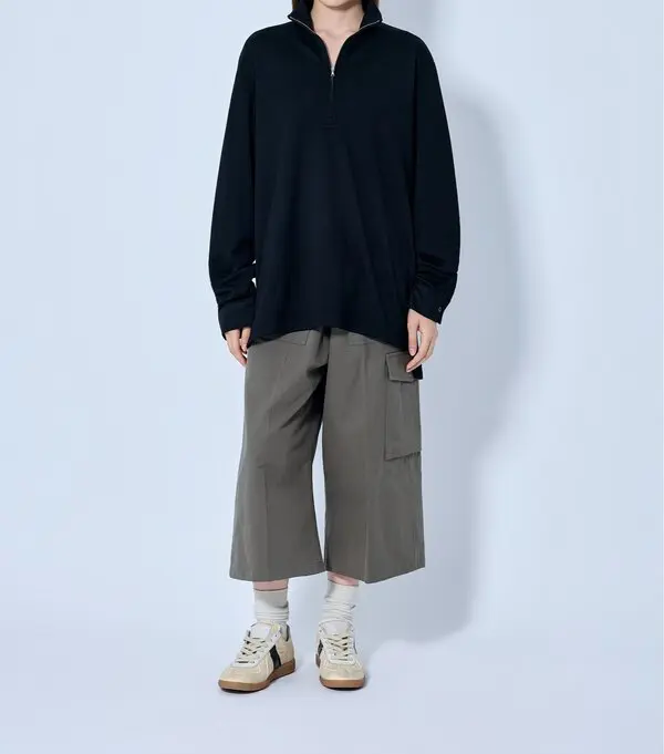 RIER Long-sleeved Half-zip Top