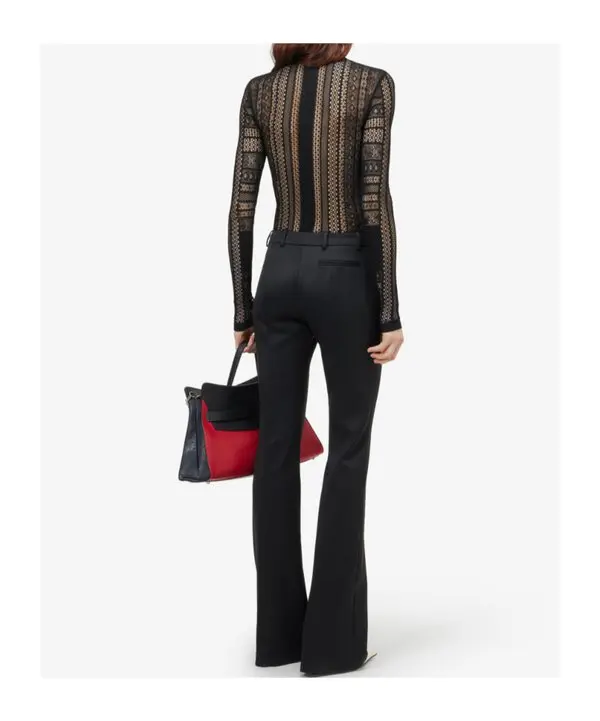 Alexander McQueen Viscose Knit Lace Top