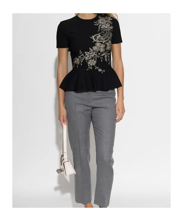 Alexander McQueen Top With Floral Motif