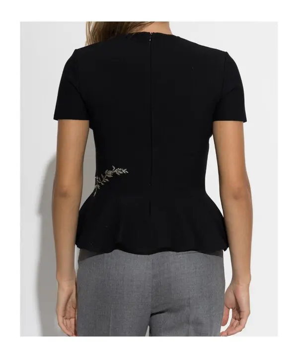 Alexander McQueen Top With Floral Motif