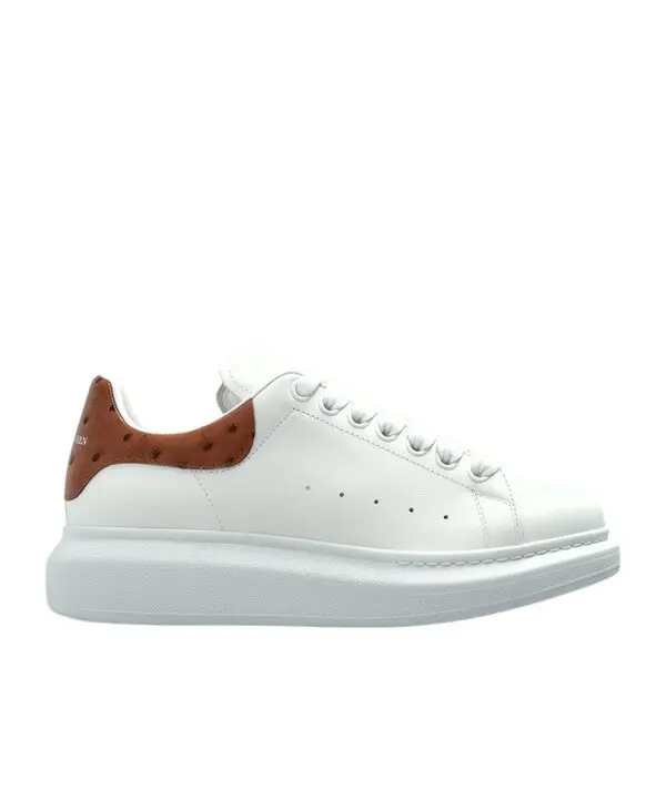 Alexander McQueen Oversized Ostrich-effect Sneakers - White