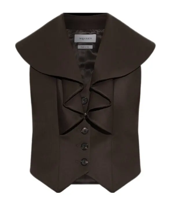 Alexander McQueen Ruffled Collar Vest Jacket - No