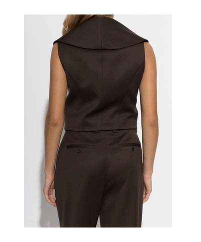 Alexander McQueen Ruffled Collar Vest Jacket - No