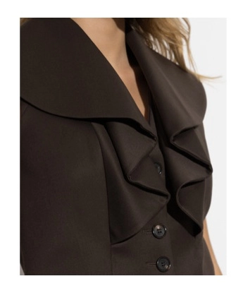 Alexander McQueen Ruffled Collar Vest Jacket - No