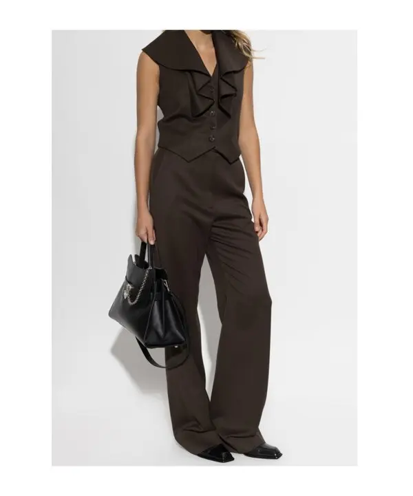 Alexander McQueen Ruffled Collar Vest Jacket - No
