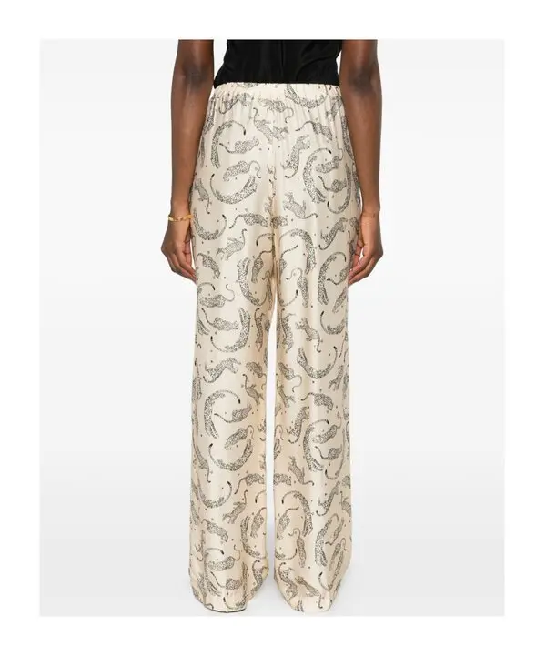 FORTE_FORTE Leopard-print Drawstring Palazzo Pants