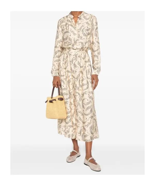 FORTE_FORTE Leopard-print Midi Dress