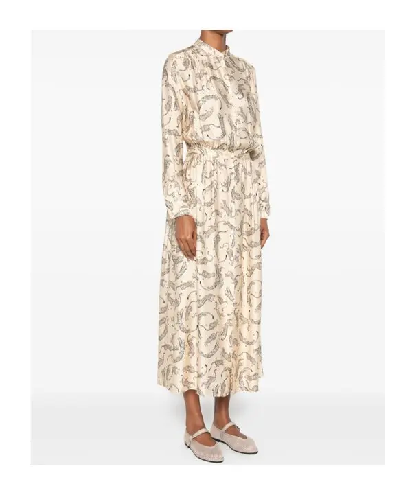FORTE_FORTE Leopard-print Midi Dress