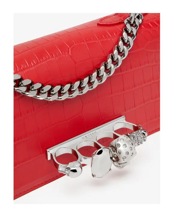 Alexander McQueen Jewelled Embossed Mini Shoulder Bag