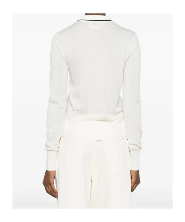 FORTE_FORTE Ruffled-trim Polo Top