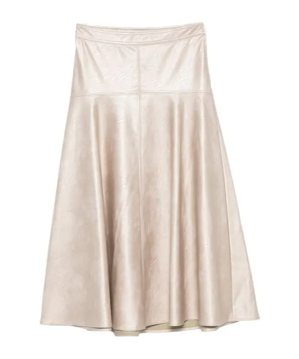 FORTE_FORTE Metallic-effect Panelled Midi Skirt - Gold