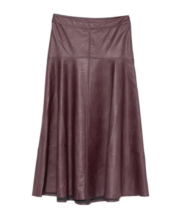 FORTE_FORTE Panelled A-line Midi Skirt