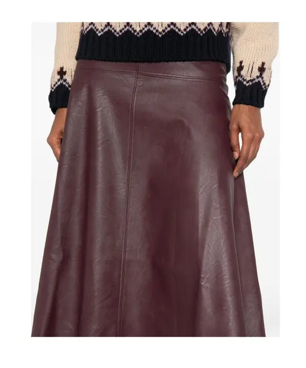 FORTE_FORTE Panelled A-line Midi Skirt