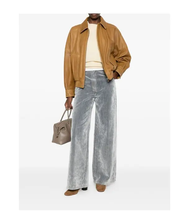 FORTE_FORTE Velvet-finish Trousers