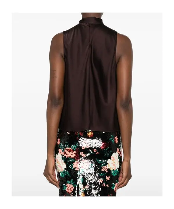FORTE_FORTE Pussy-bow Sleeveless Blouse
