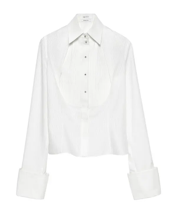 Alexander McQueen Tuxedo Striped Shirt - Optical White