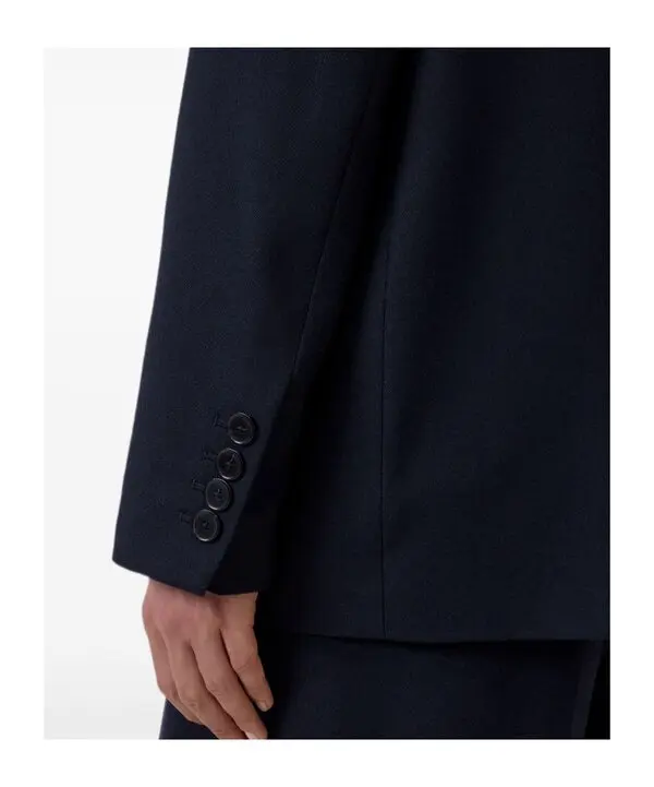 Closed Double-breasted Long-sleeve Blazer