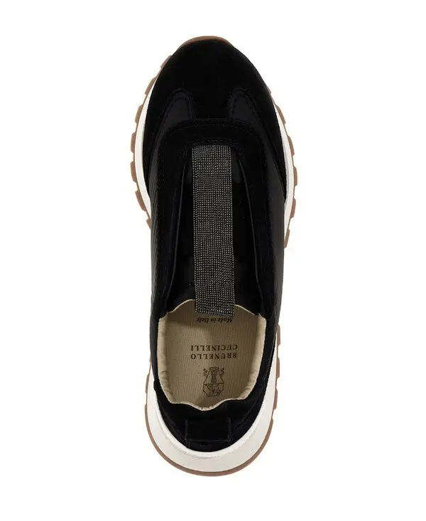 Brunello Cucinelli Round Head Pull-on Sneakers