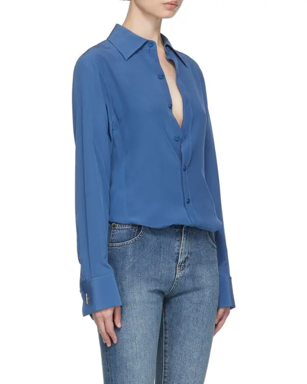 Saint Laurent Crepe De Chine Fitted Shirt