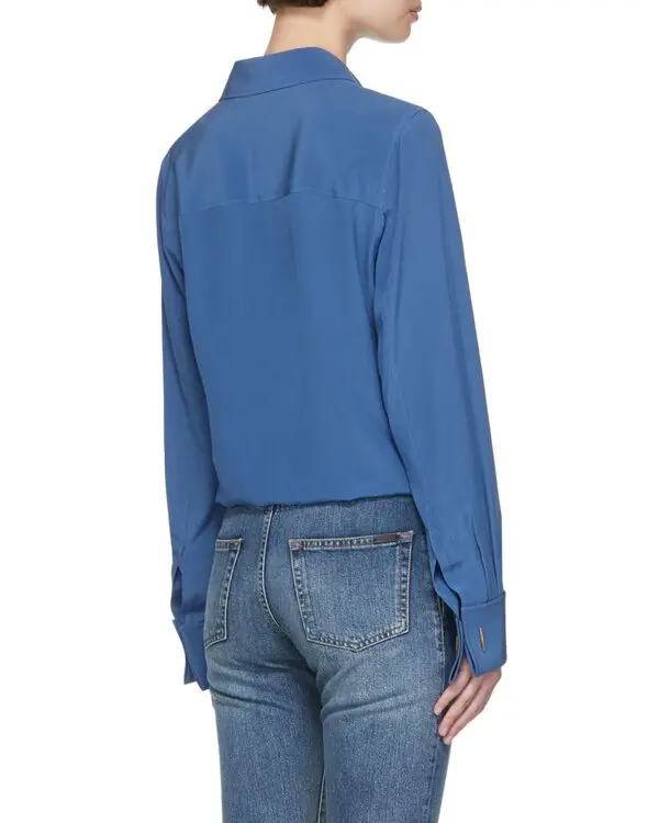 Saint Laurent Crepe De Chine Fitted Shirt