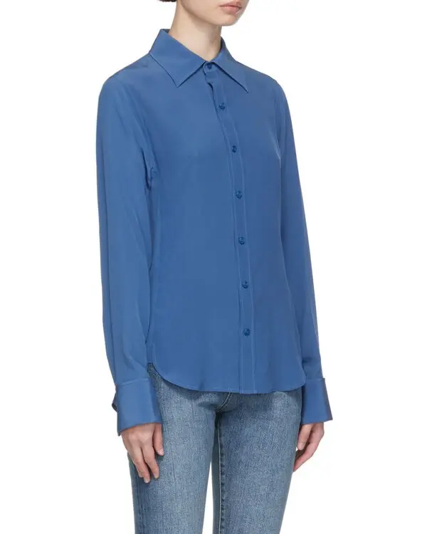 Saint Laurent Crepe De Chine Fitted Shirt