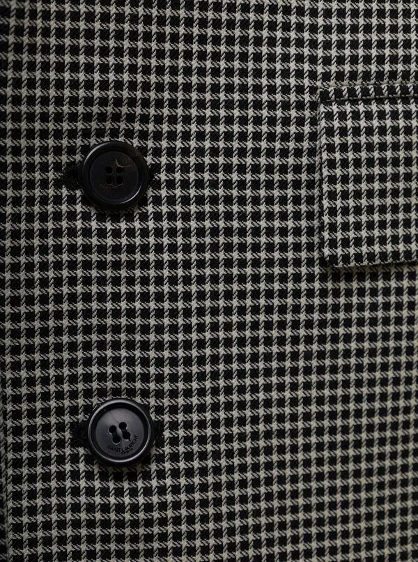 Saint Laurent Grid-print Wool Blazer