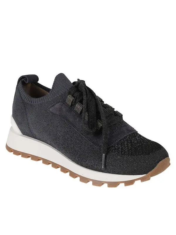 Brunello Cucinelli Sparkling-cotton Knit Sneakers