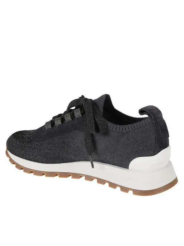 Brunello Cucinelli Sparkling-cotton Knit Sneakers