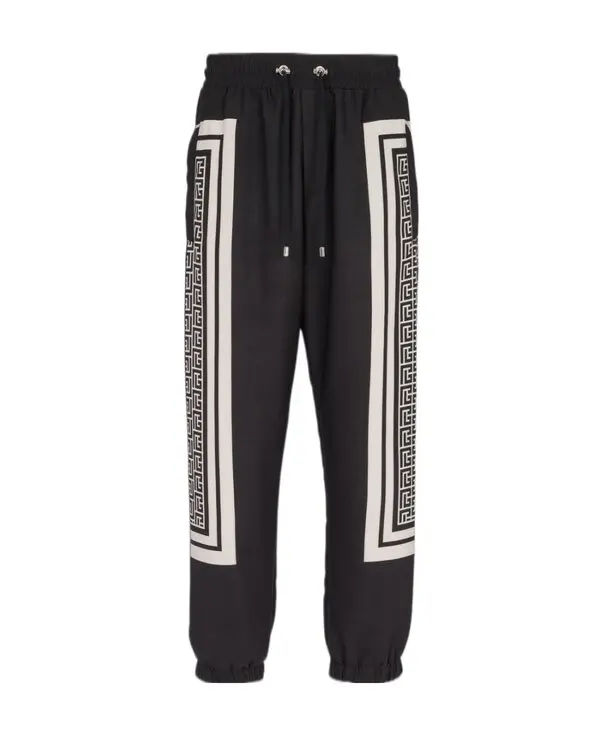 Balmain Monogrammed Scarf Joggers