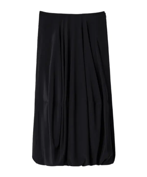 LEMAIRE Balloon Skirt In Silk Crepe De Chine - Black