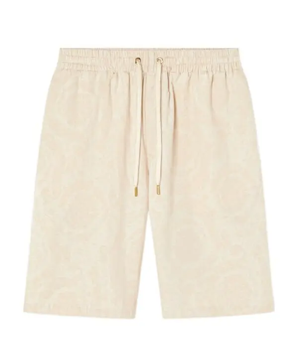 Versace Barocco Silhouette-jacquard Drawstring Shorts