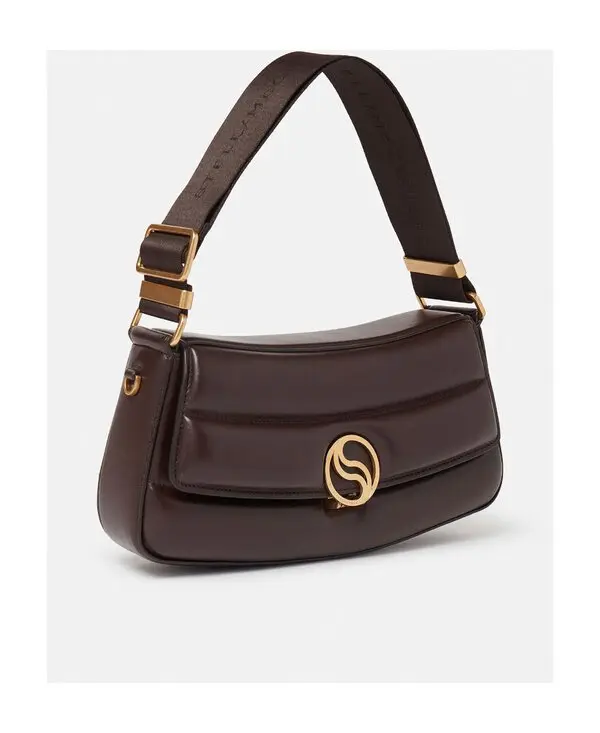 Stella McCartney S-wave Padded Shoulder Bag - Black