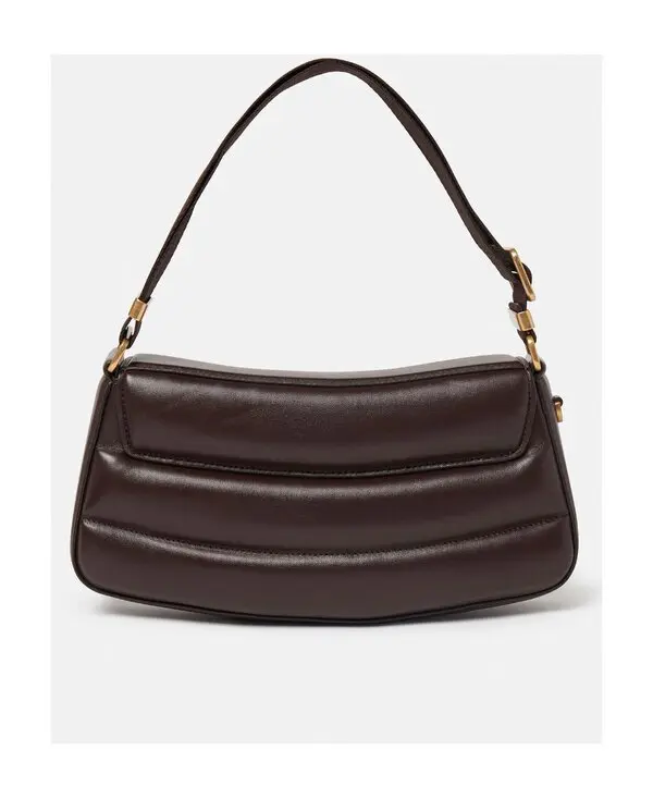 Stella McCartney S-wave Padded Shoulder Bag - Black