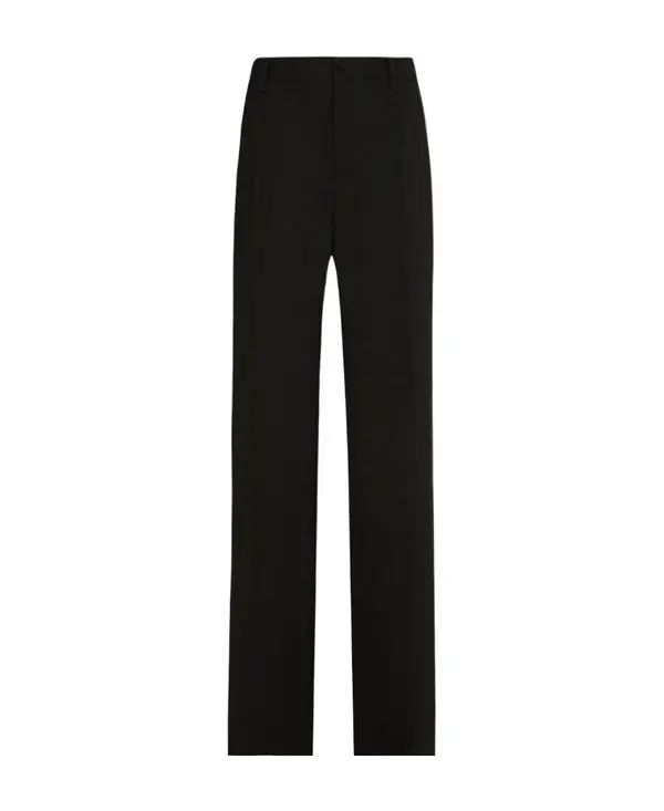Dolce & Gabbana Dolce Gabbana High-waist Pressed Crease Trousers - Black