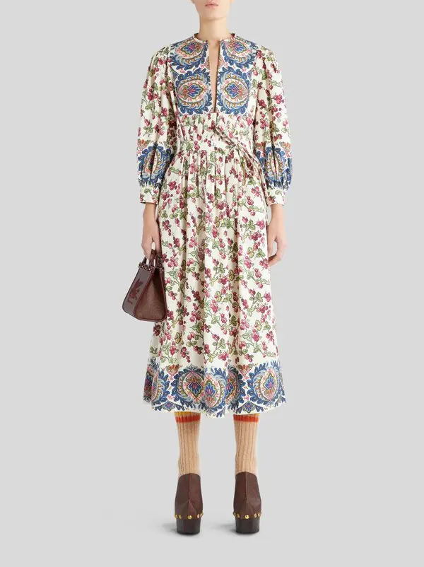 Etro Dress With Berry And Paisley Print