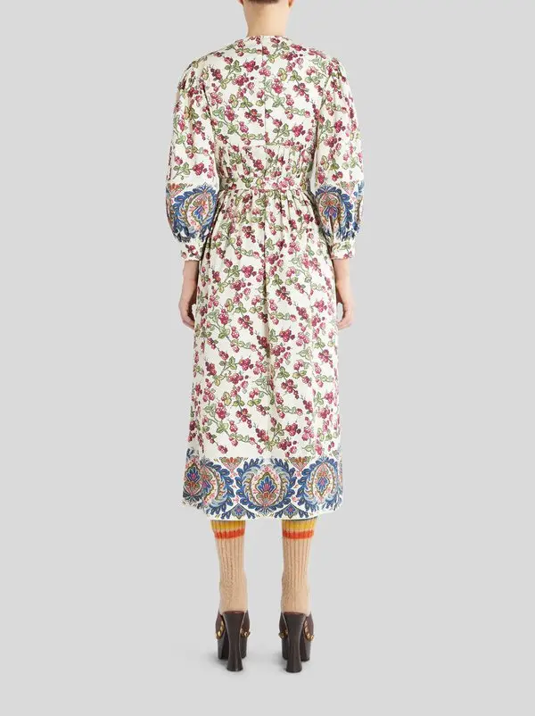 Etro Dress With Berry And Paisley Print