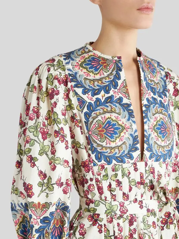Etro Dress With Berry And Paisley Print