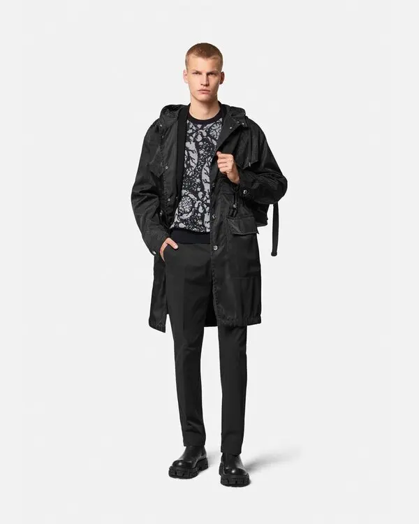 Versace Baroque Motif Crewneck Knitted Jumper