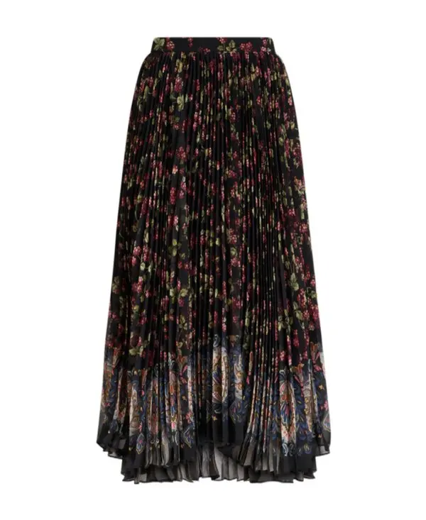 Etro Pleated Georgette Skirt