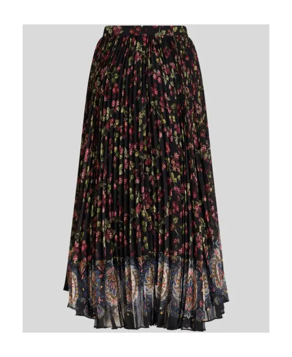 Etro Pleated Georgette Skirt