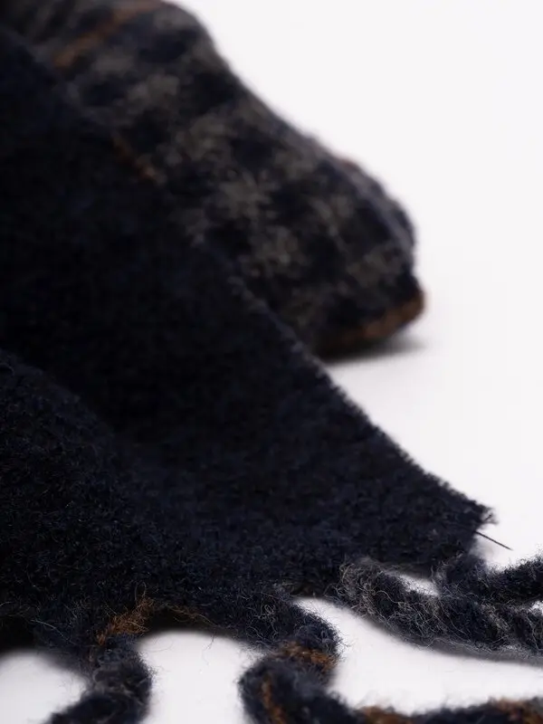 Brunello Cucinelli Check-pattern Fringed-edge Scarf