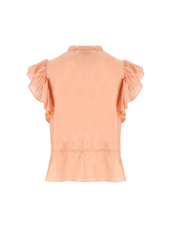 Chloé Lace-trim Drawstring Top