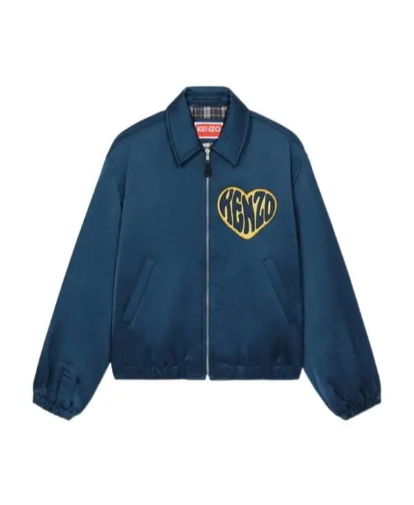 Kenzo Heart Patch Zip-up Jacket - Midnight Blue