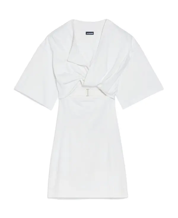 Jacquemus Bahia Cut-out Detail Mini Dress - White